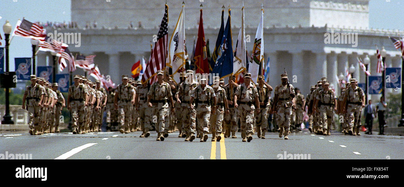 Washington, DC., USA, 8th June, 1991 Desert Storm victory parade ...