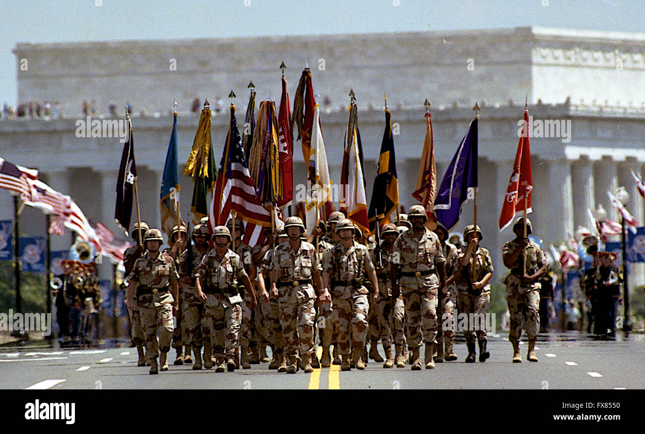 Washington, DC., USA, 8th June, 1991 Desert Storm victory parade ...