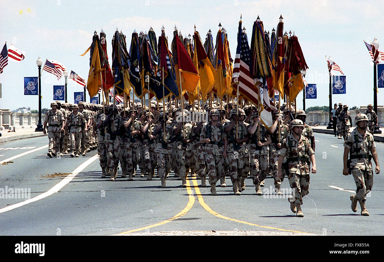 Washington, DC., USA, 8th June, 1991 Desert Storm victory parade ...
