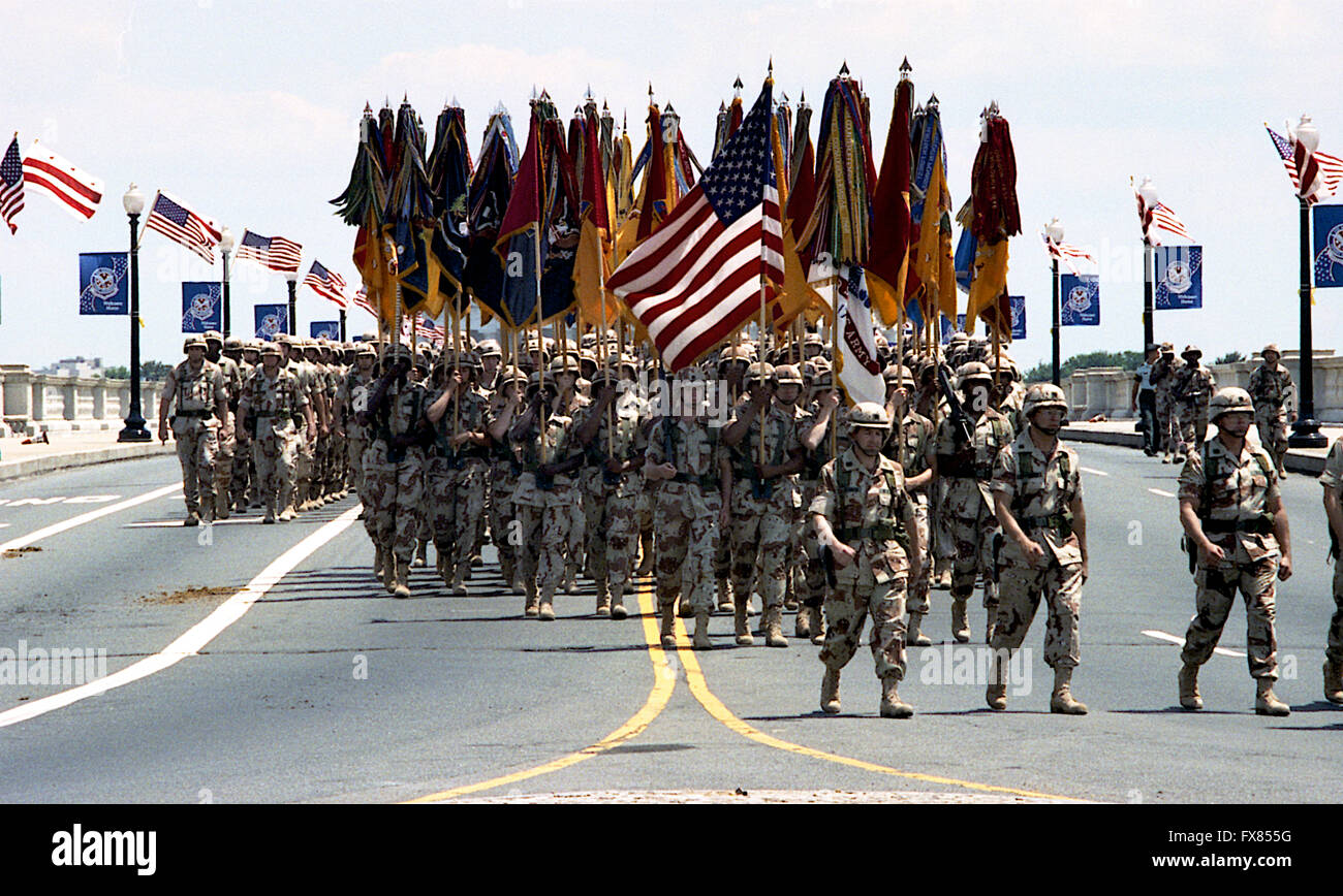 Washington, DC., USA, 8th June, 1991 Desert Storm victory parade ...