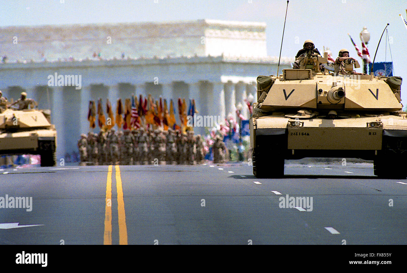 Washington, DC. USA, 8th June, 1991 A flag-waving crowd of 200,000 ...