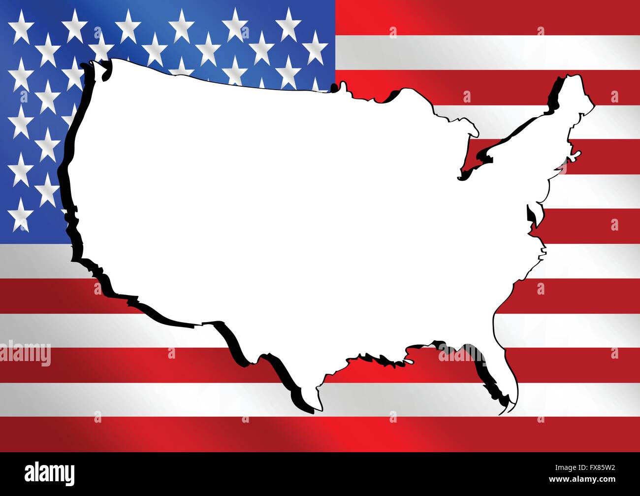 USA map and flag Stock Vector Image & Art - Alamy