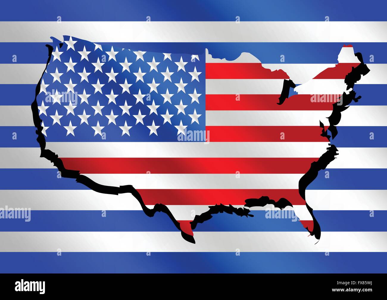 USA map and flag Stock Vector Image & Art - Alamy