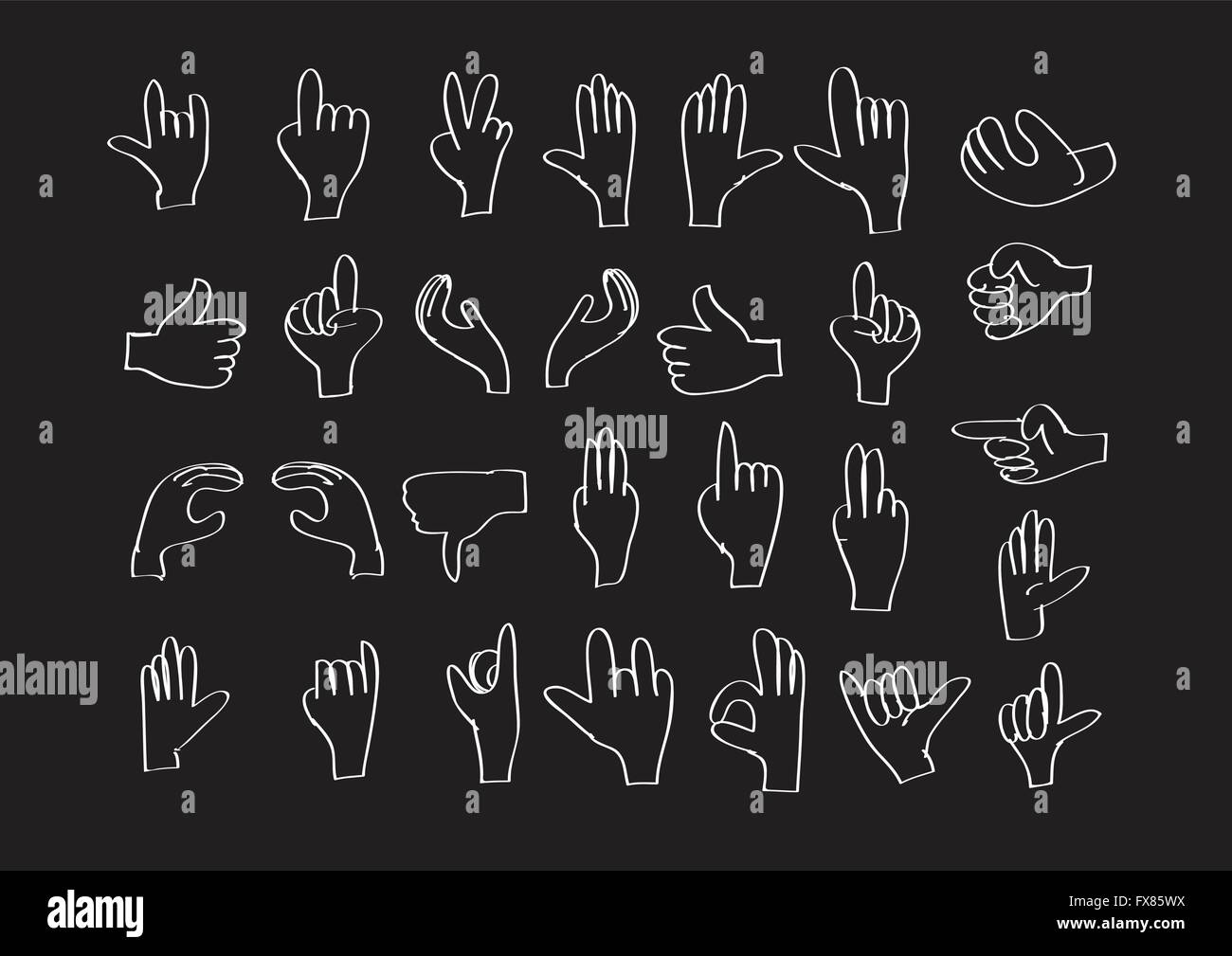 hand drawing icons set Stock Vector Image & Art - Alamy