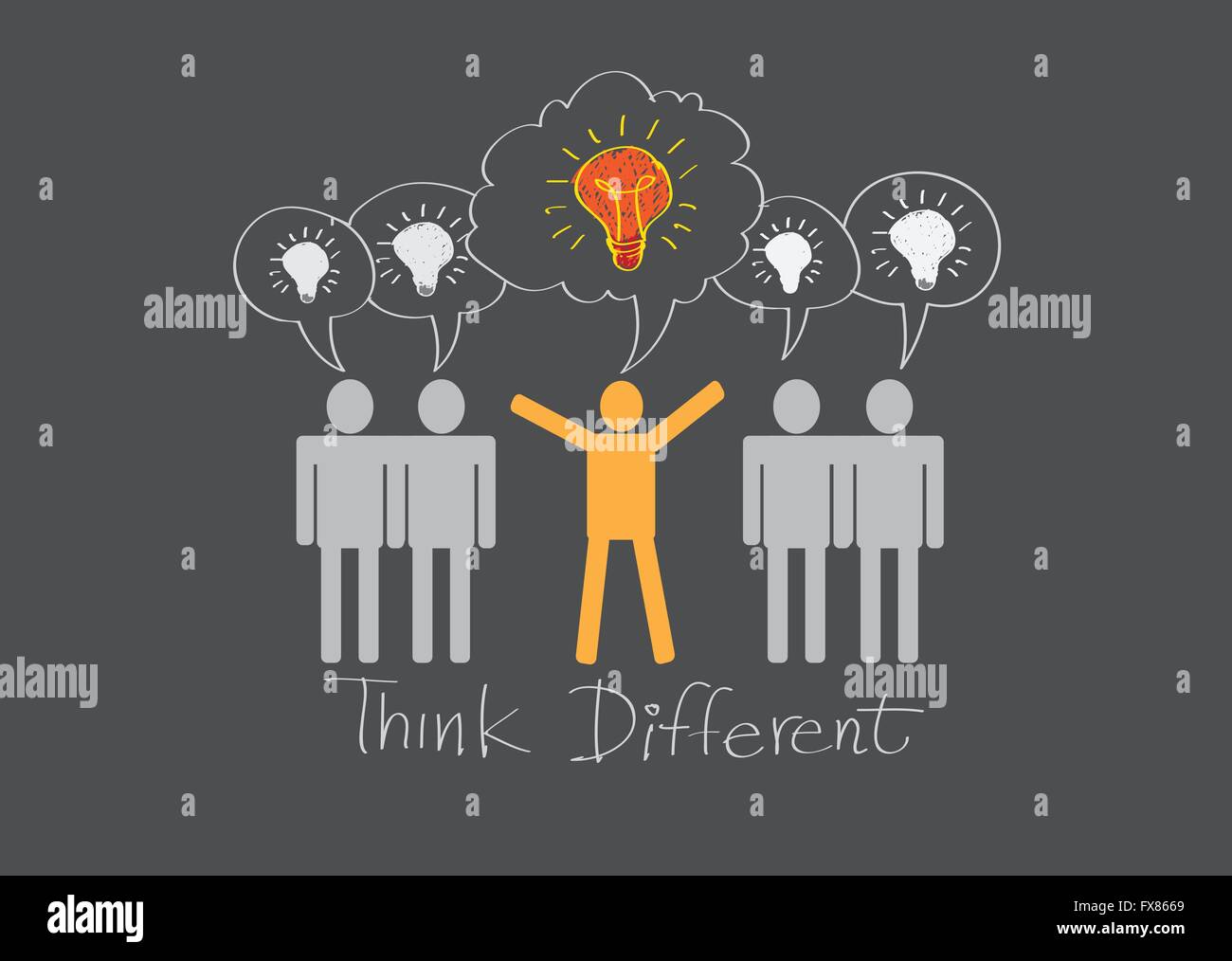 people icons think different idea design Stock Vector Image & Art - Alamy