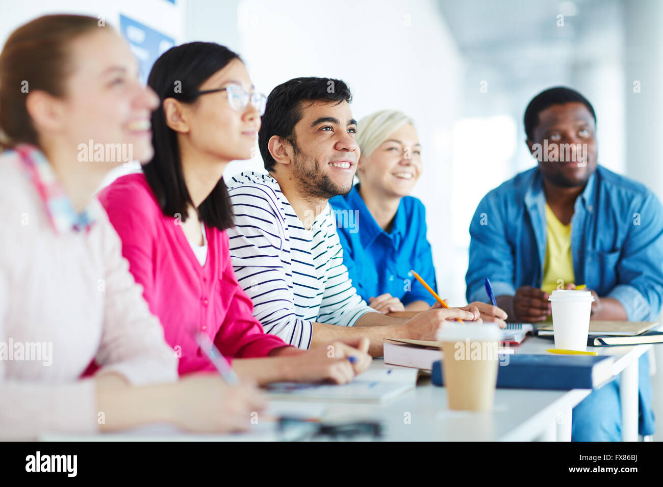 College students at lesson Stock Photo - Alamy