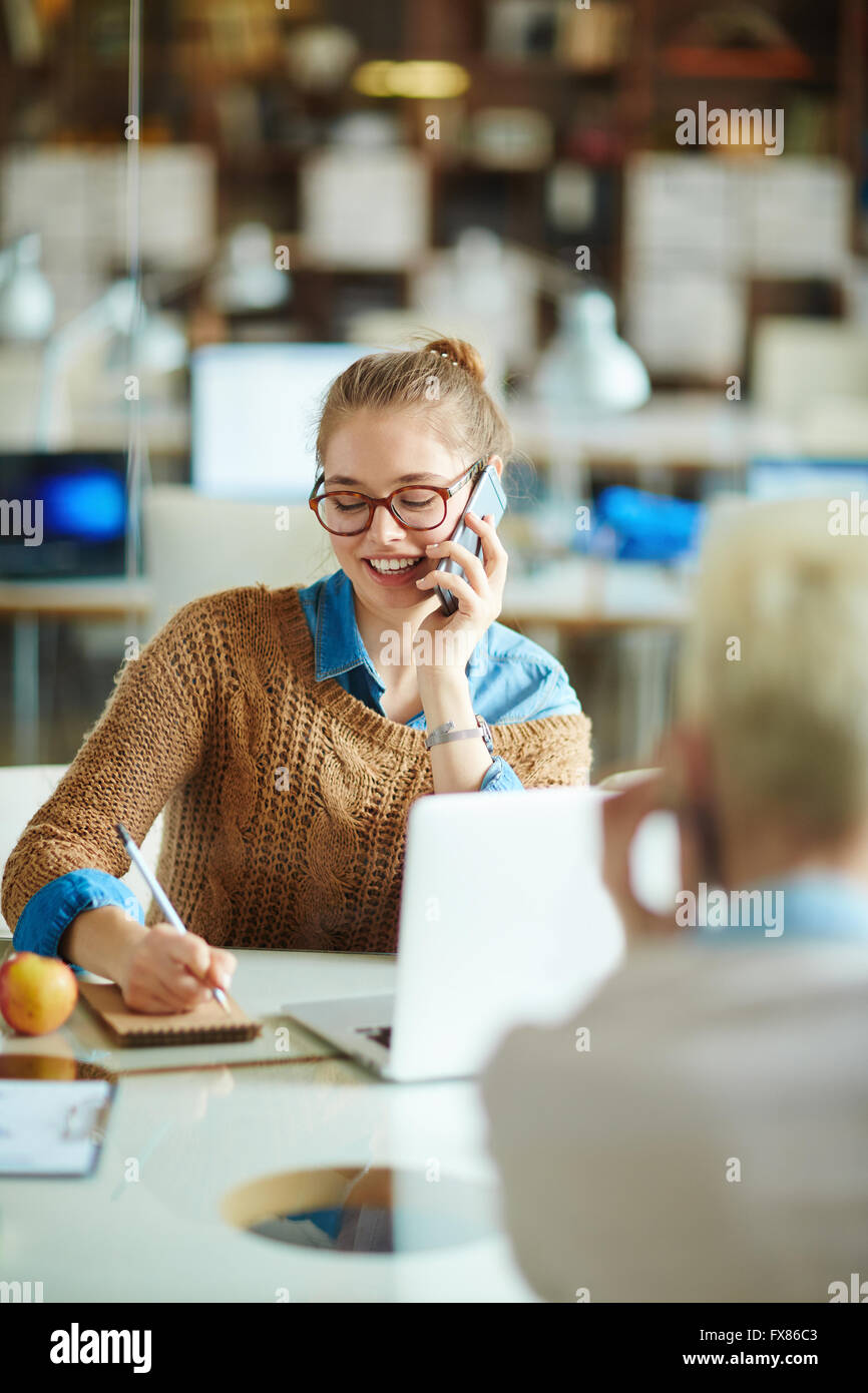 Speaking on the phone Stock Photo - Alamy