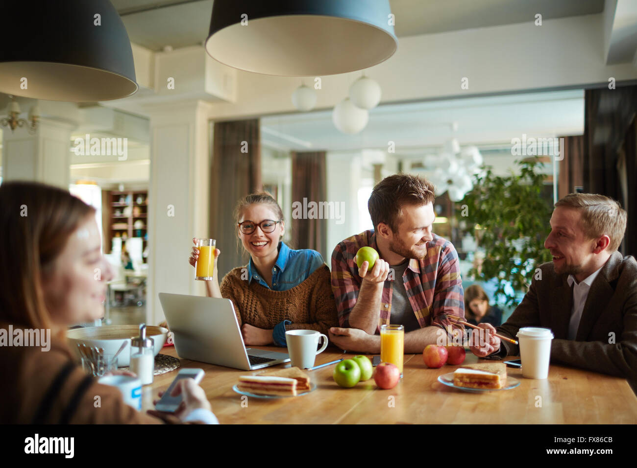 Having snack hi-res stock photography and images - Alamy