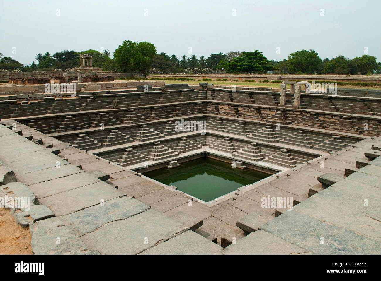 Stepped Tank, Stepwell or Pushkarni Hampi, Karnataka, India Stock Photo ...