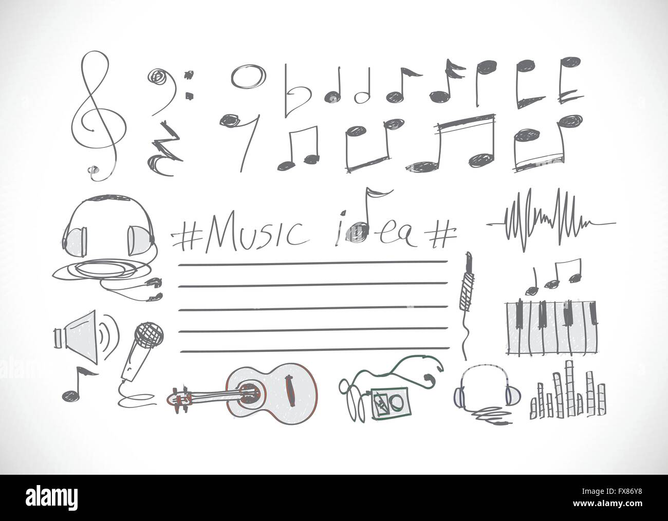 Music Notes and Music icons Stock Vector Image & Art - Alamy
