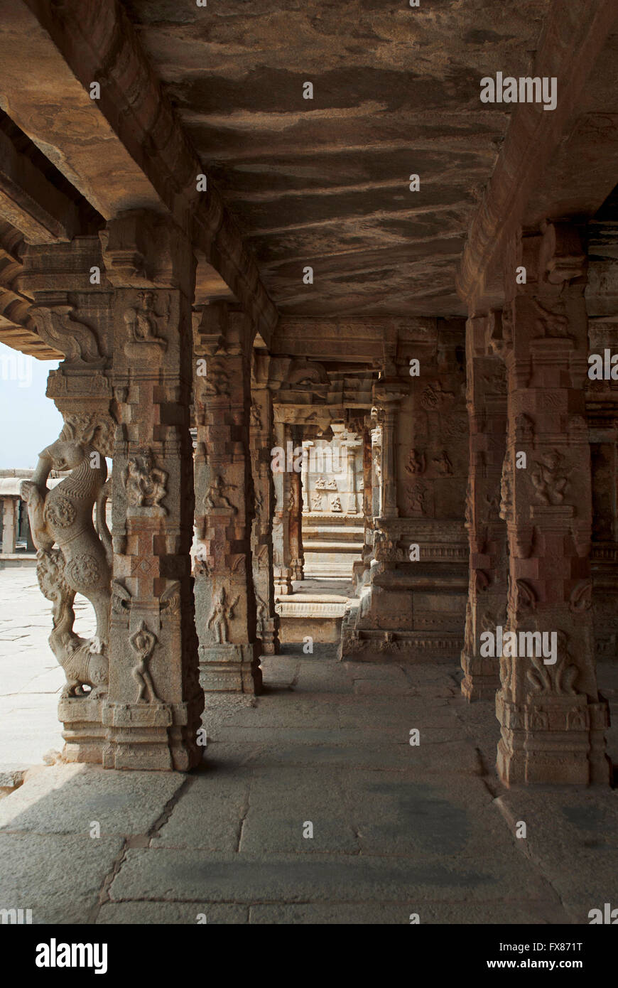 Carved pillars of the maha-mandapa, Krishna Temple, Sacred Center ...