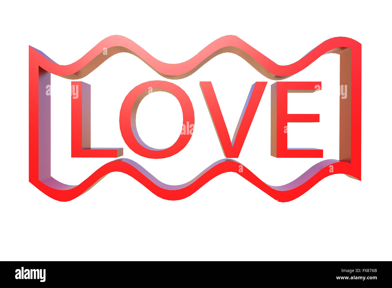 3D illustration of love word Stock Photo - Alamy