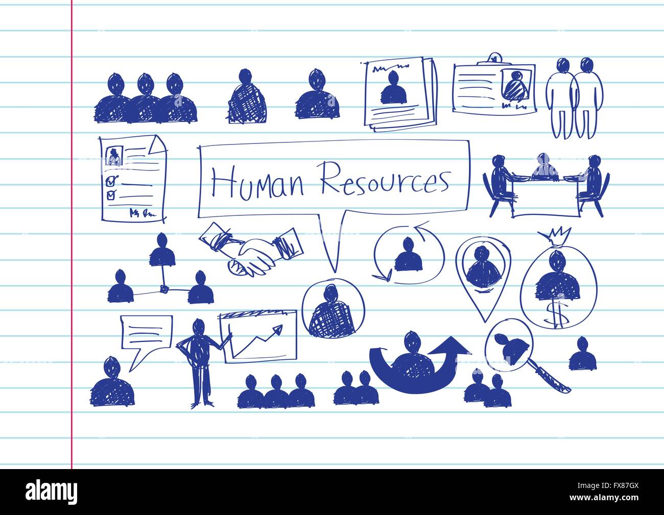 Human resources and Human management icons idea design Stock Vector ...