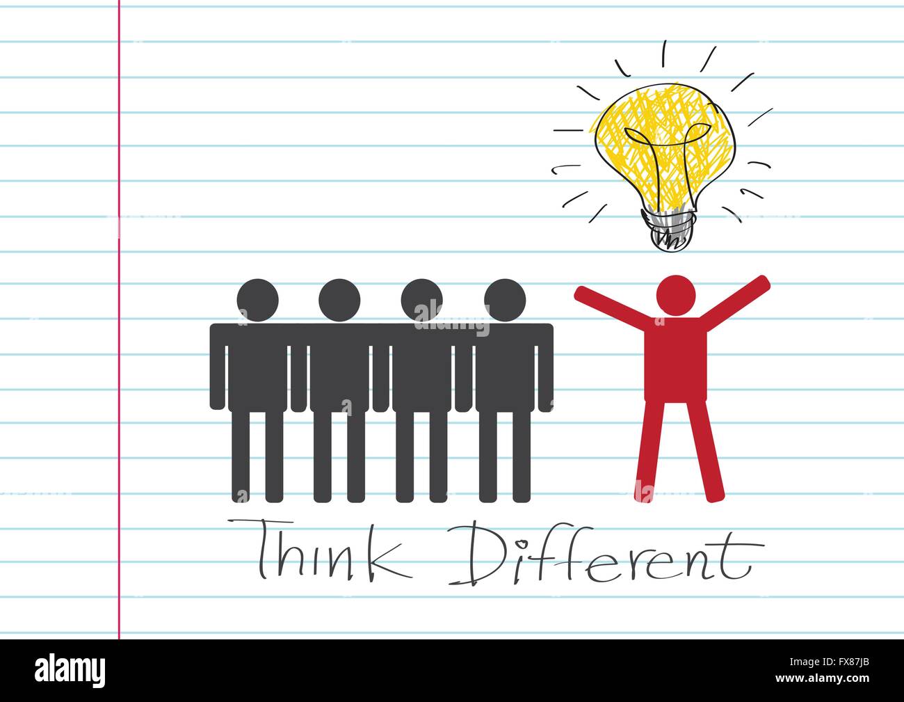 people icons think different idea design Stock Vector Image & Art - Alamy