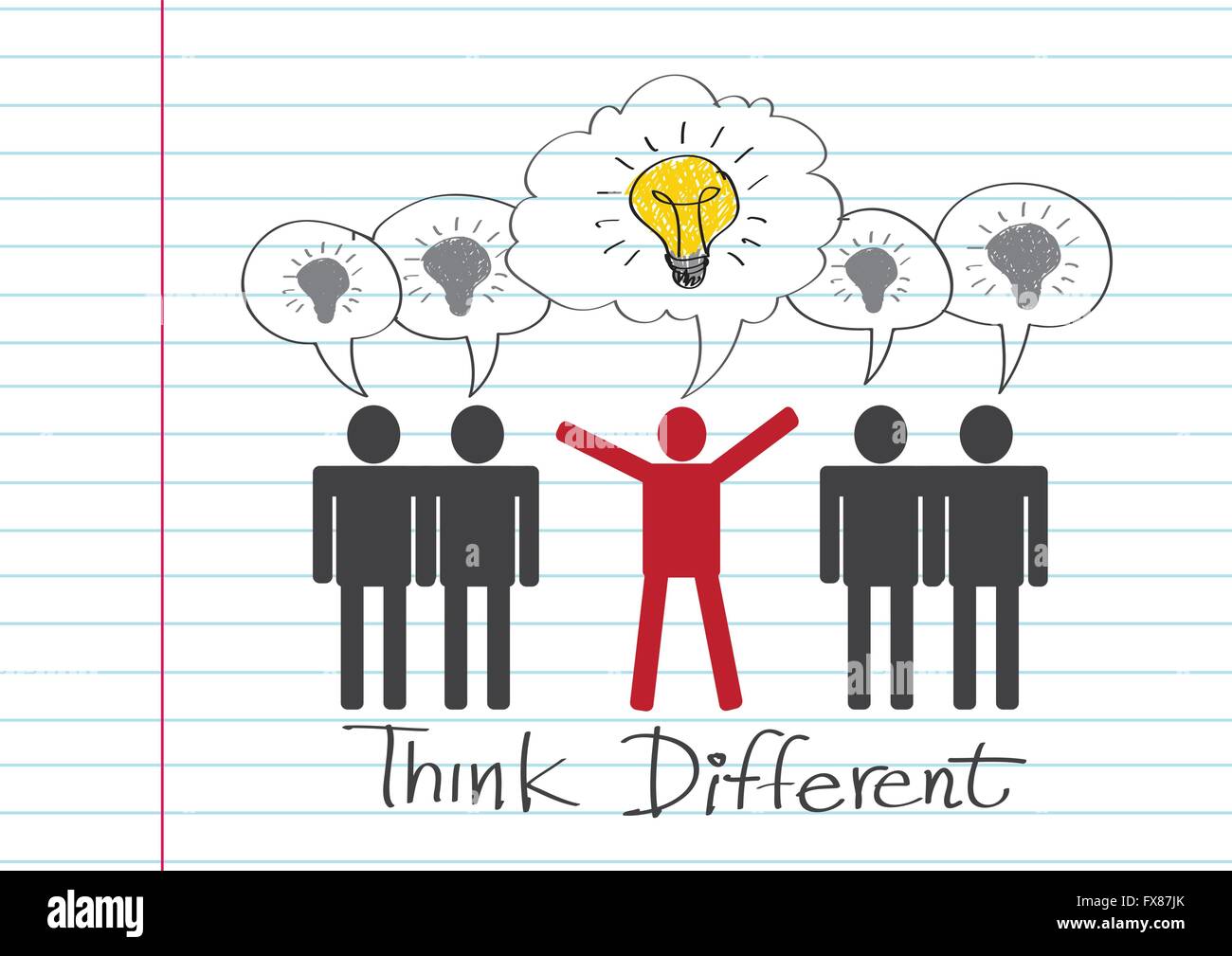 people icons think different idea design Stock Vector Image & Art - Alamy