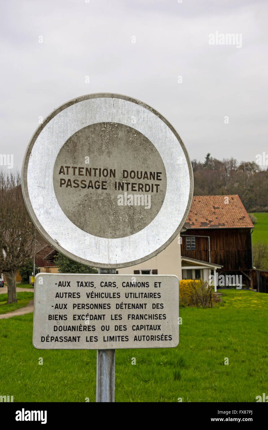 French border near Leymen, Alsace Stock Photo - Alamy