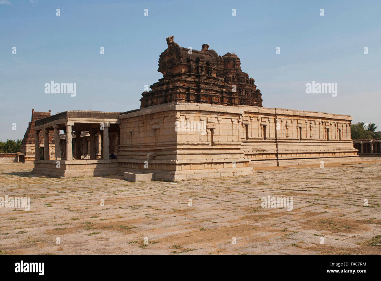The Amman shrine on the left and the main sanctum in the background ...