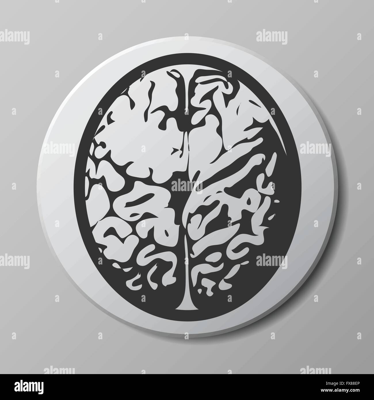 Real human head and brain Stock Vector Images - Alamy