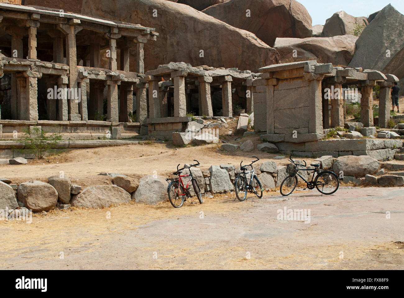 Eastern end of the Hampi Bazaar, Hampi, Karnataka, India. Sacred Center ...