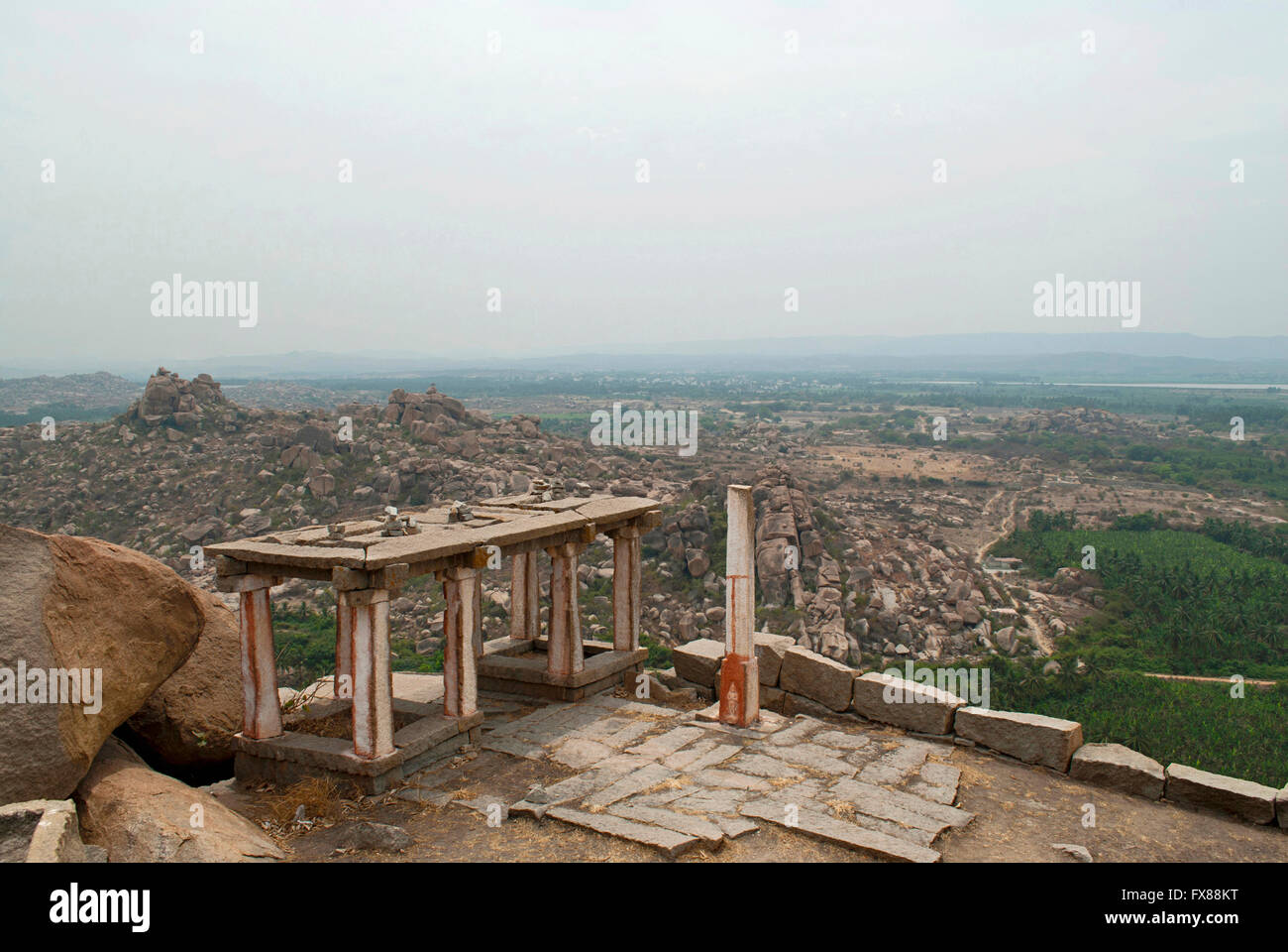 Aerial view of Hampi from south side of Matanga Hill top, Hampi ...
