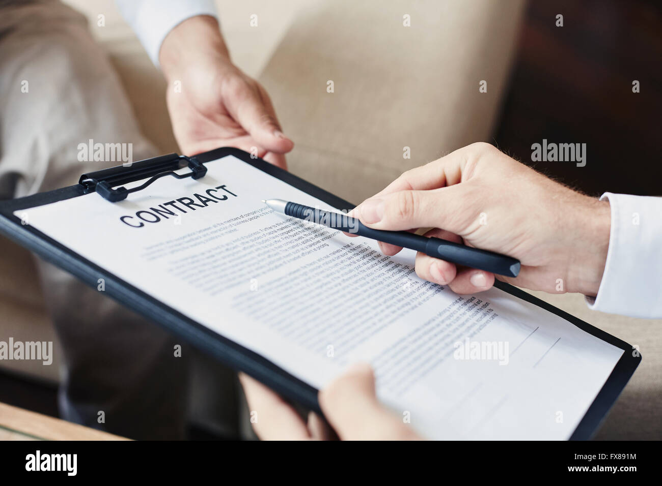 Agreement to sign Stock Photo - Alamy