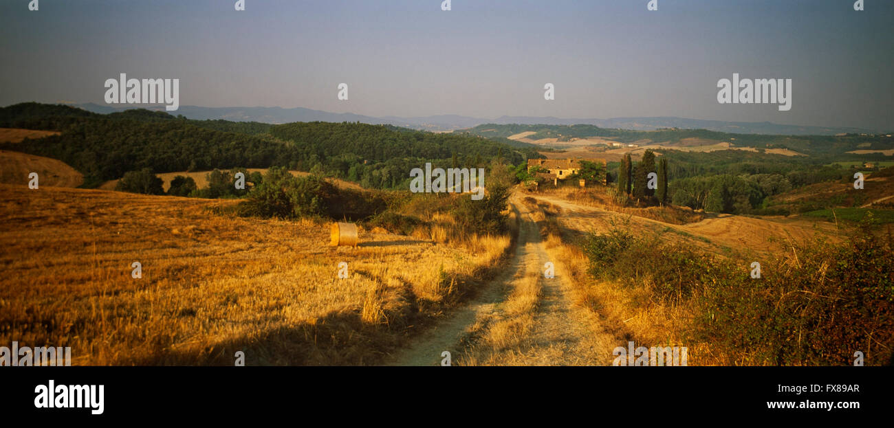 Panoramic landscape at Ghizzano in the Alta Valdera parkland in Pisa ...