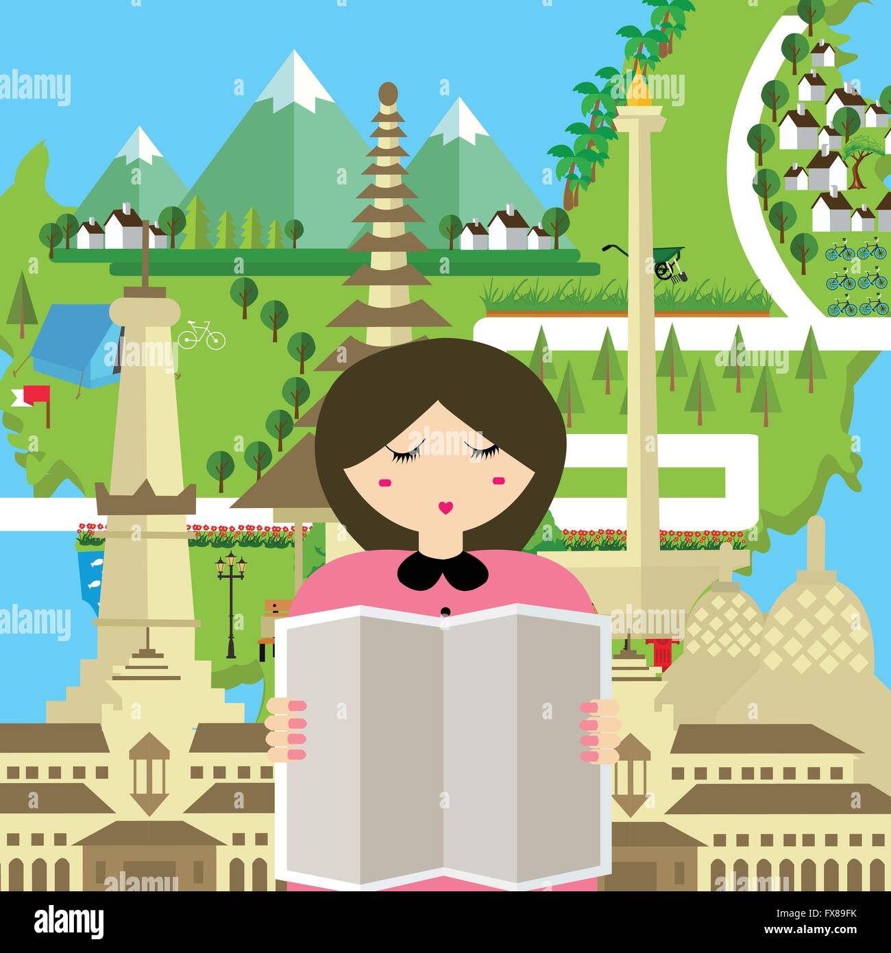 Bali map hi-res stock photography and images - Alamy