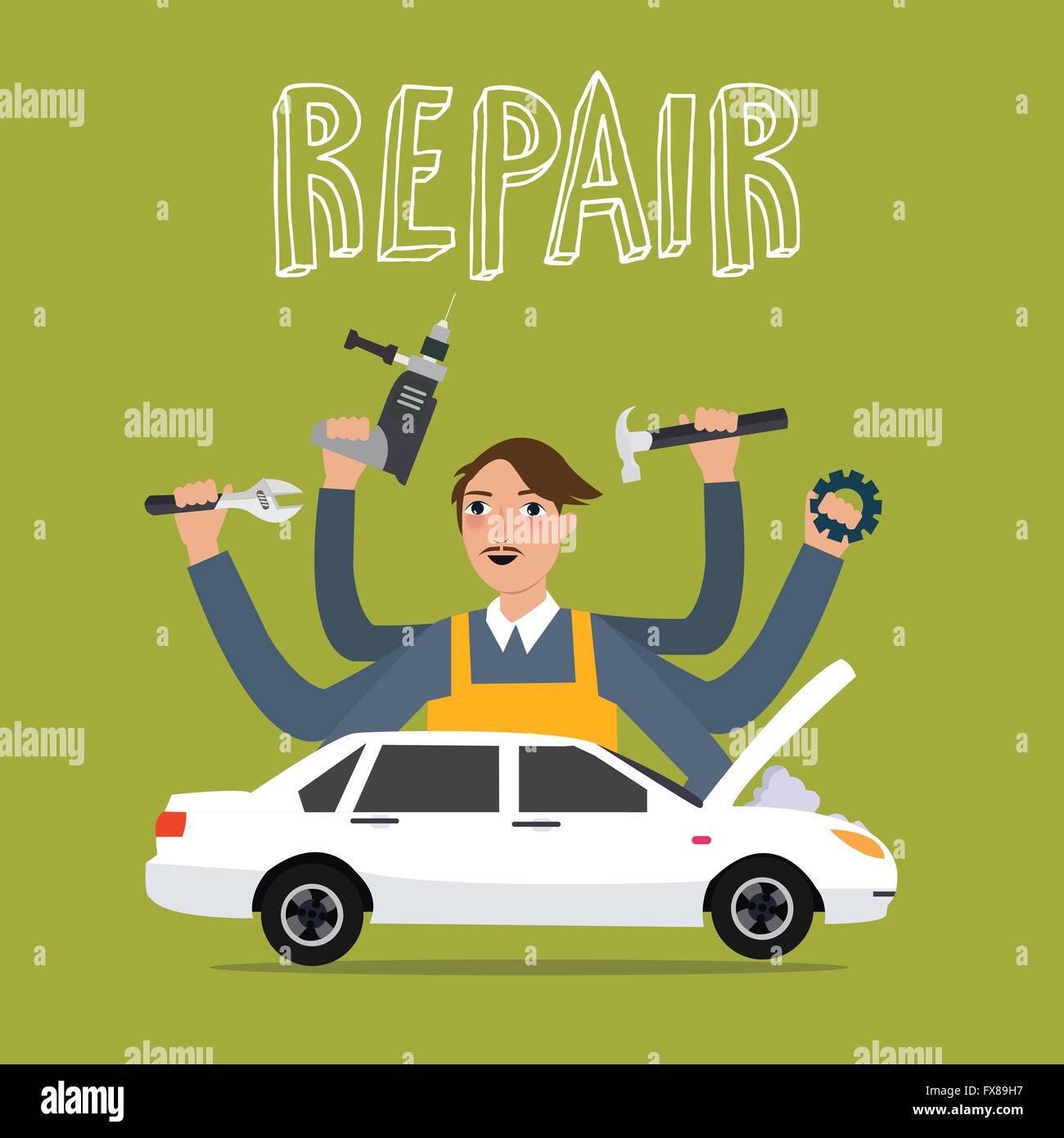 Man tools garage Stock Vector Images - Alamy