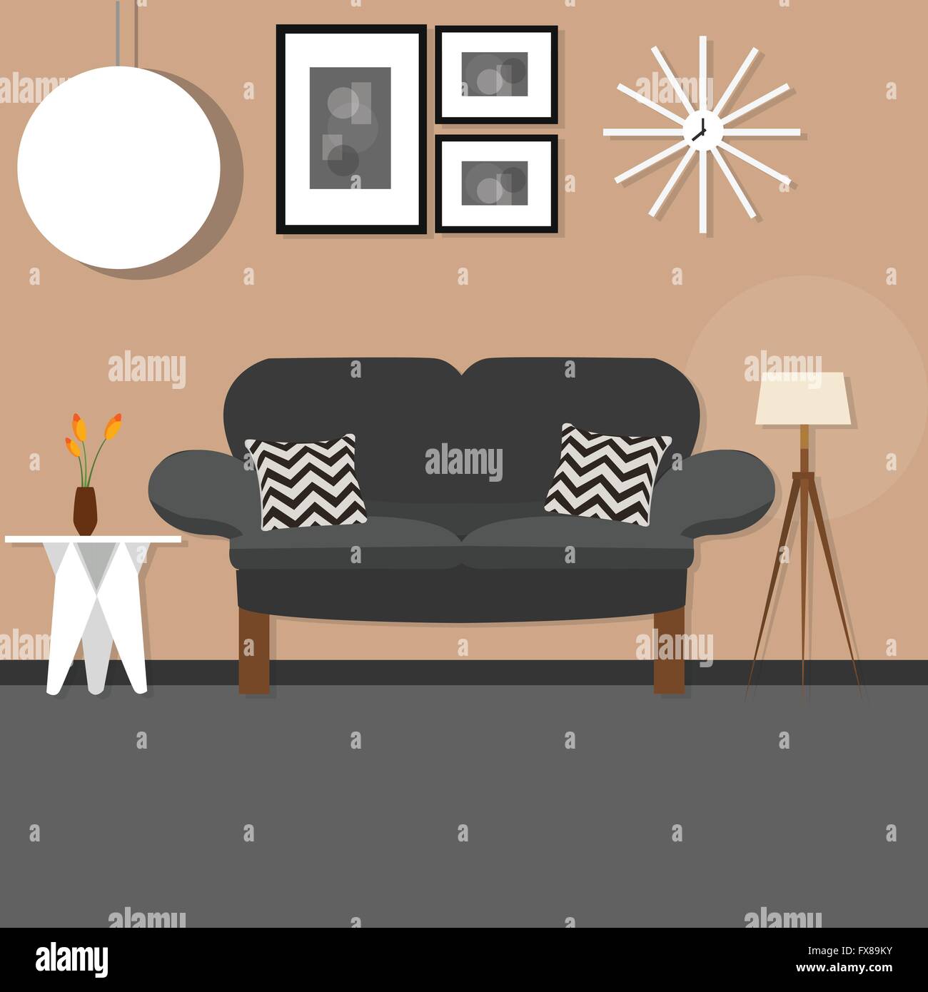 Table lamp in dark Stock Vector Images - Alamy