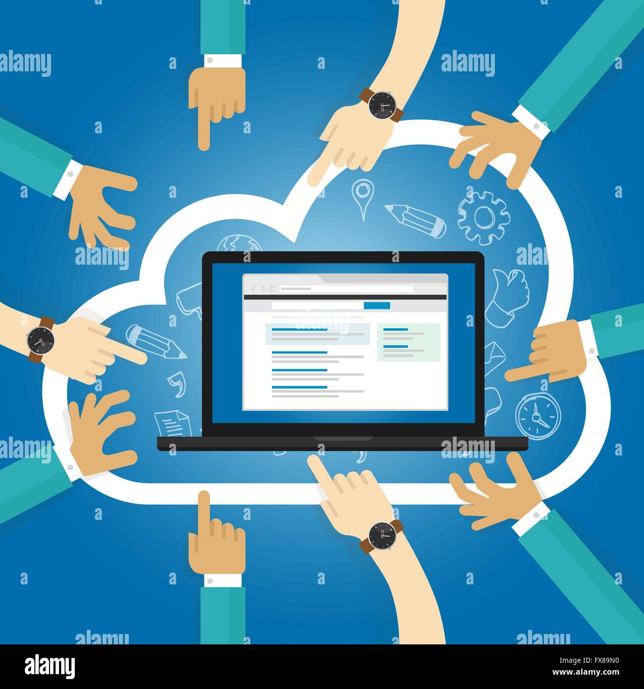 SaaS Software as a service cloud application access internet ...