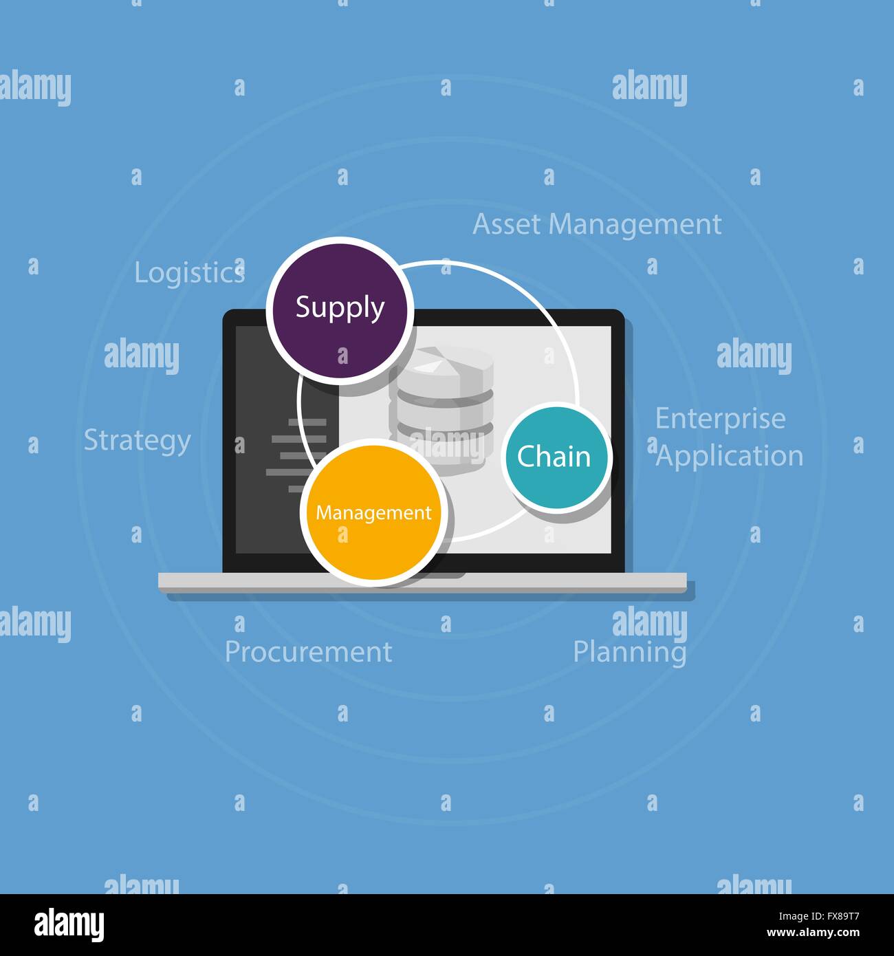 supply chain management SCM Stock Vector Image & Art - Alamy