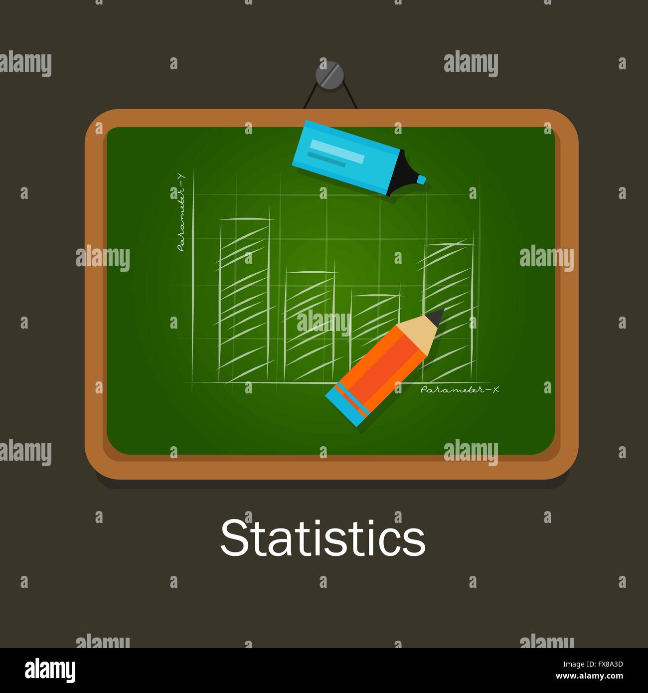 Pencil bar chart Stock Vector Images - Alamy