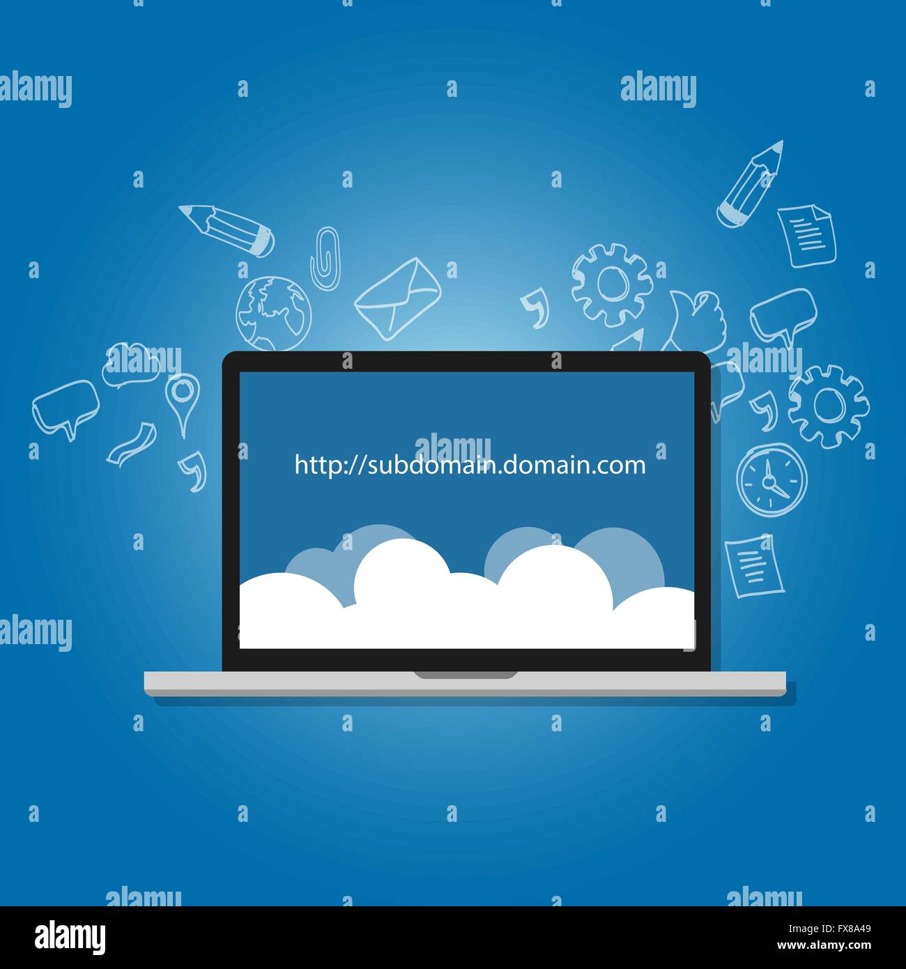 Subdomain text Stock Vector Images - Alamy