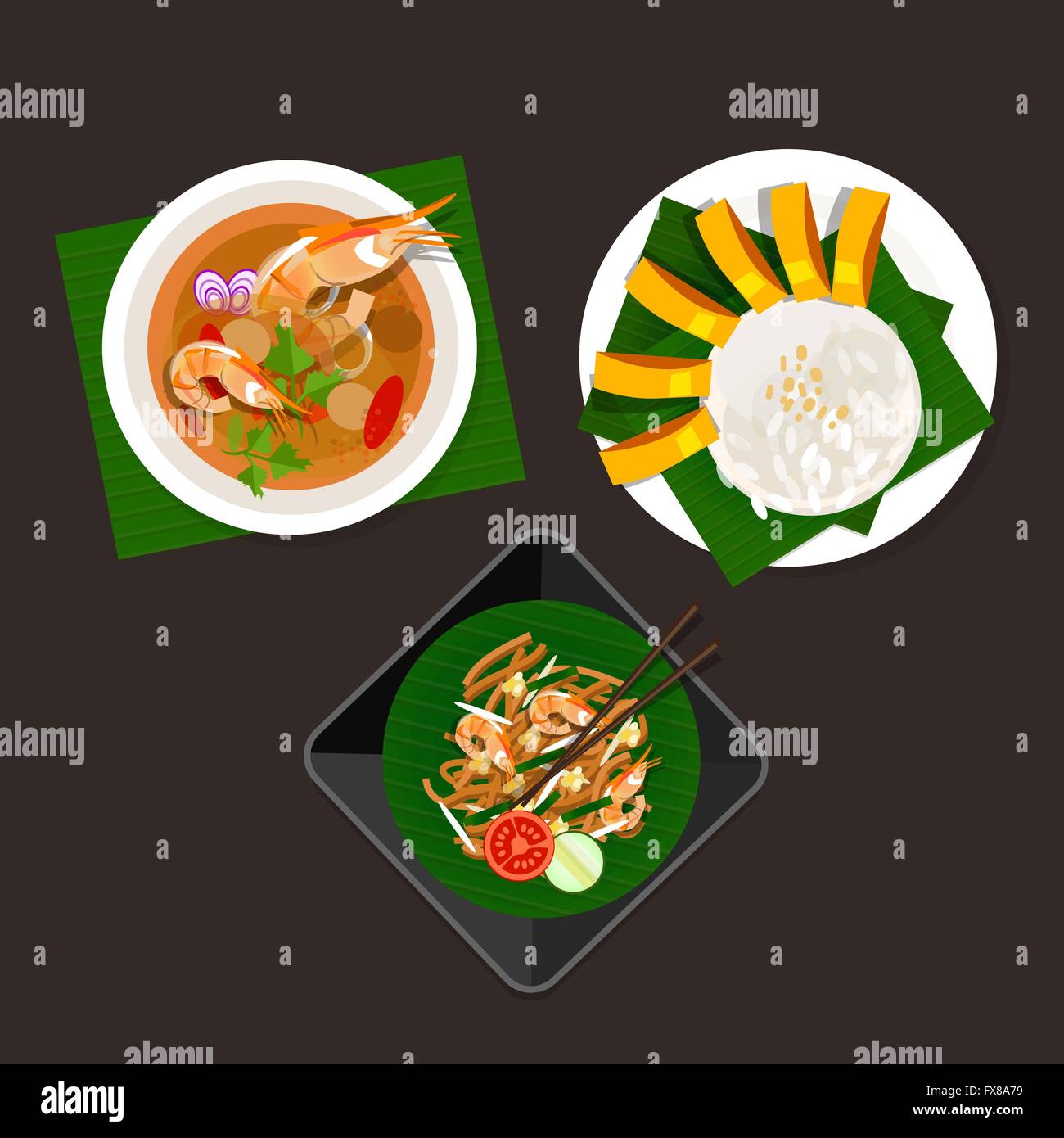 Rice and mango Stock Vector Images - Alamy