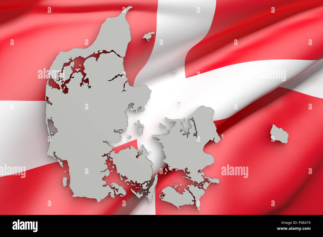 3d rendering of Denmark map and flag on background Stock Photo - Alamy