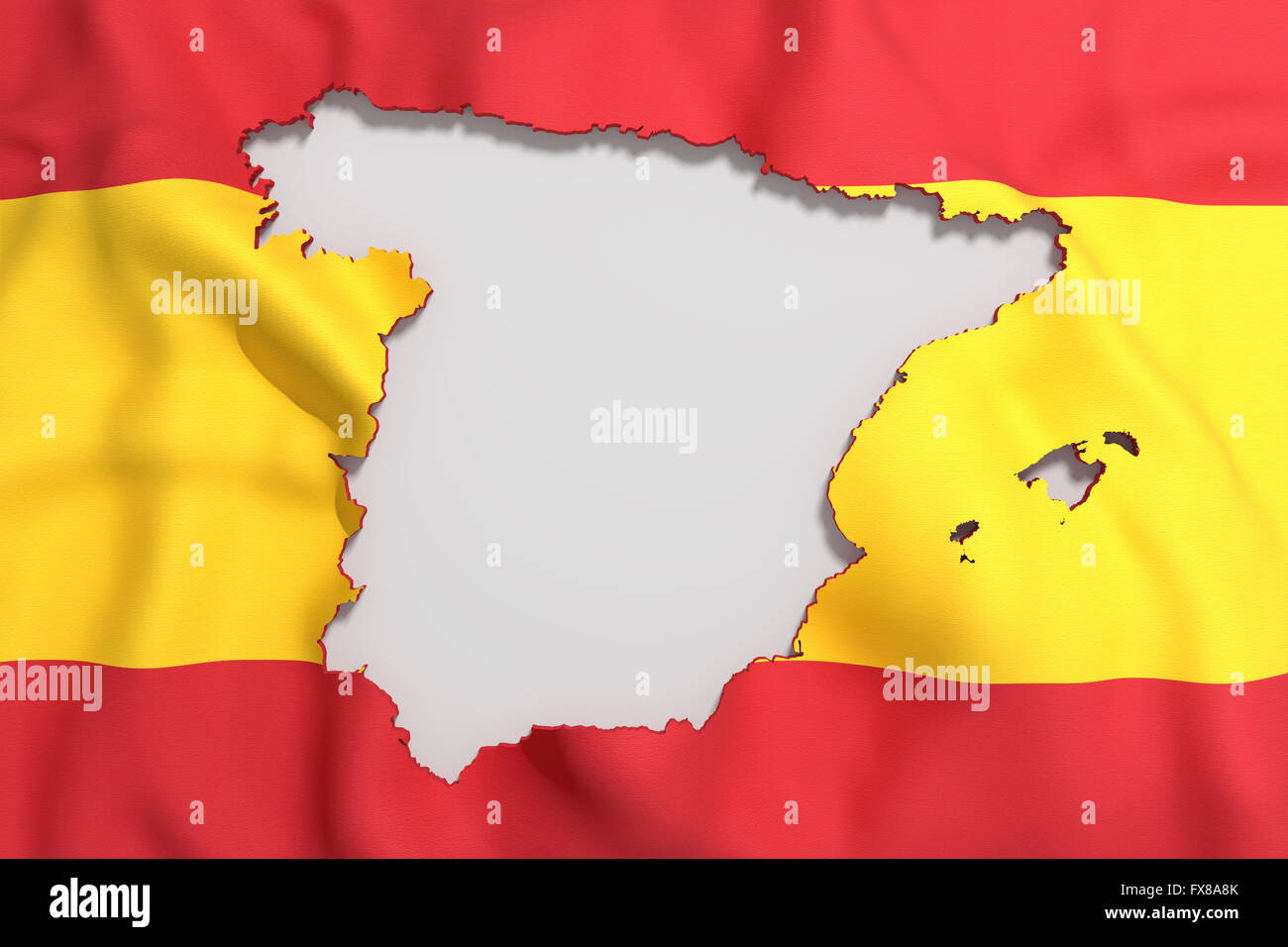 3d rendering of Spain map and flag on background Stock Photo - Alamy
