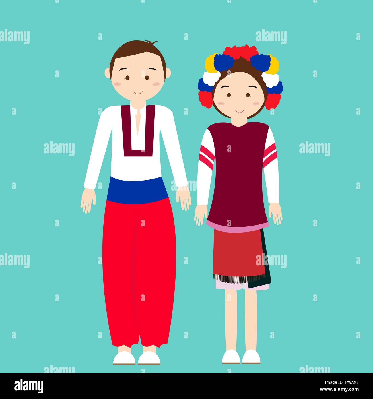 Croatia traditional dress woman Stock Vector Images - Alamy