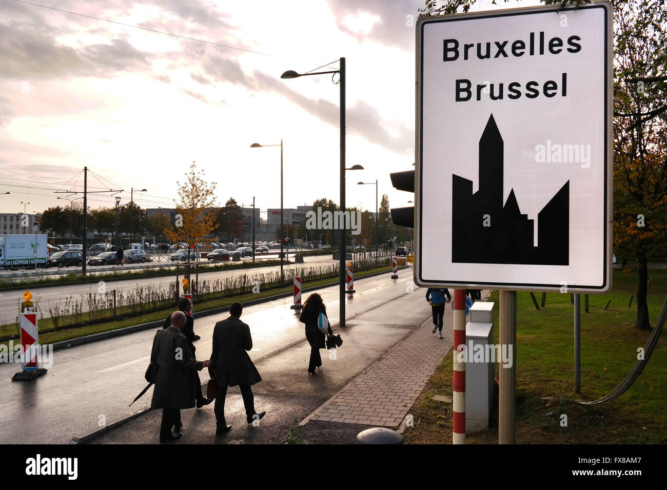 Belgian street sign belgium hi-res stock photography and images - Alamy