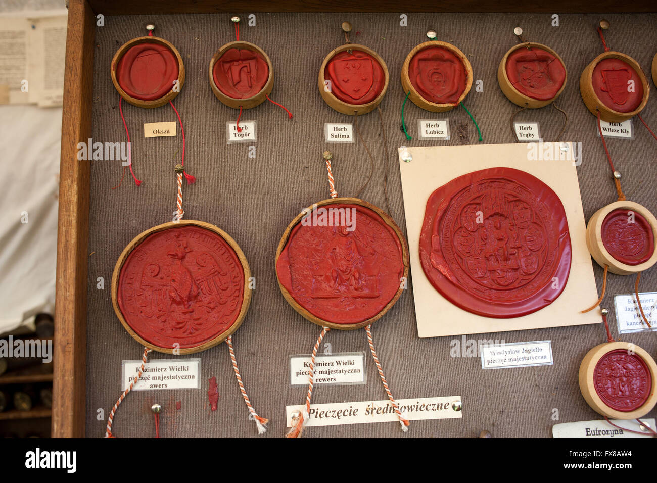 Medieval seals of Polish kings, queens, princes, aristocracy, cities ...