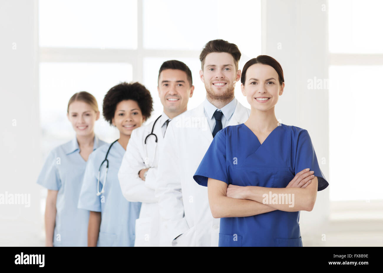 group of happy doctors at hospital Stock Photo - Alamy