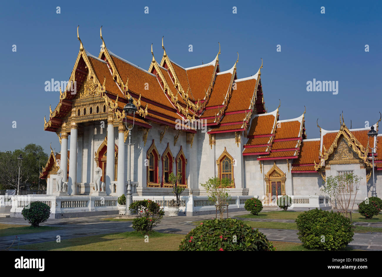 Wat Benchamabophit The Marble Temple Bangkok Thailand Stock Photo - Alamy