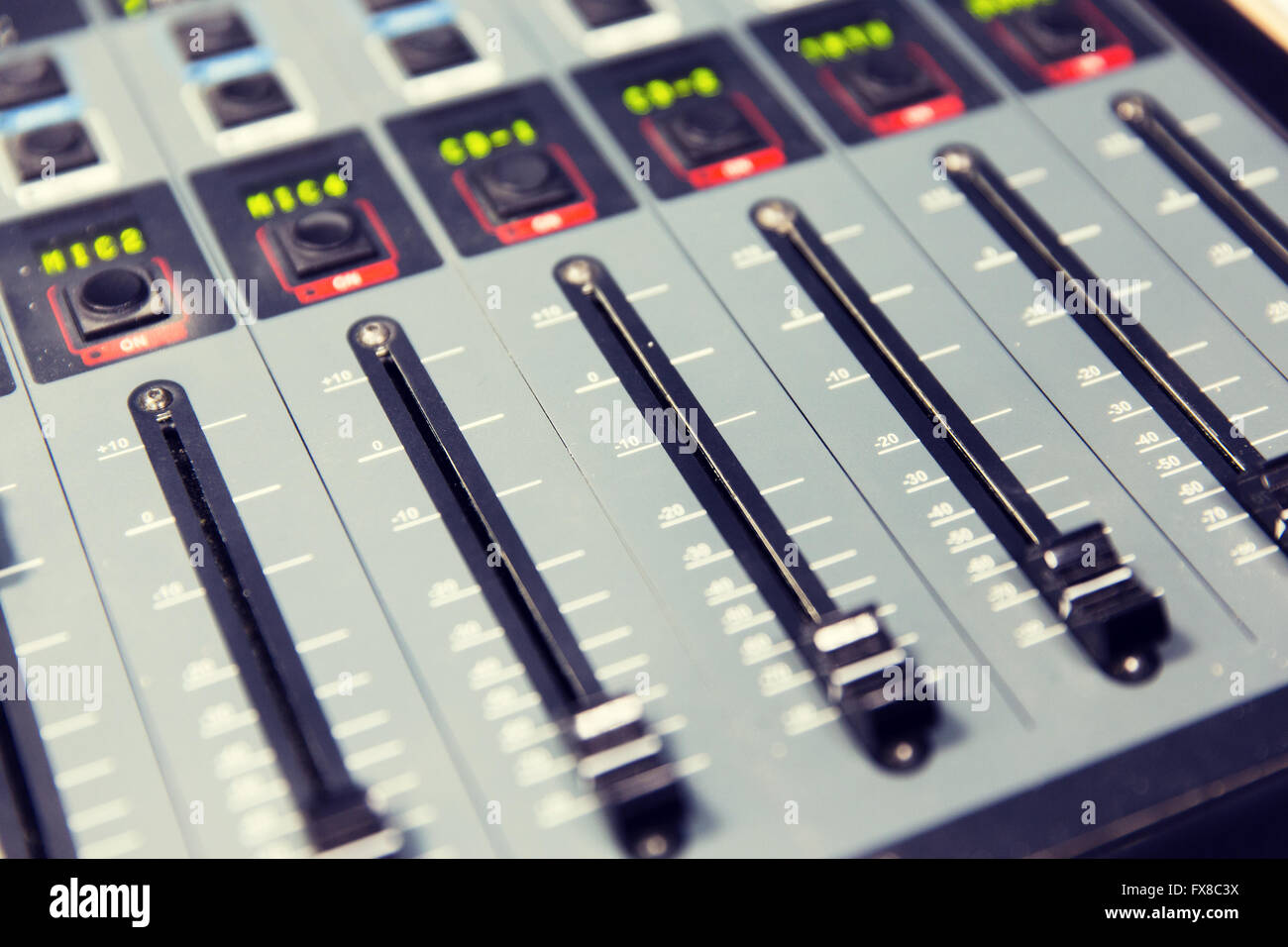 control panel at recording studio or radio station Stock Photo - Alamy