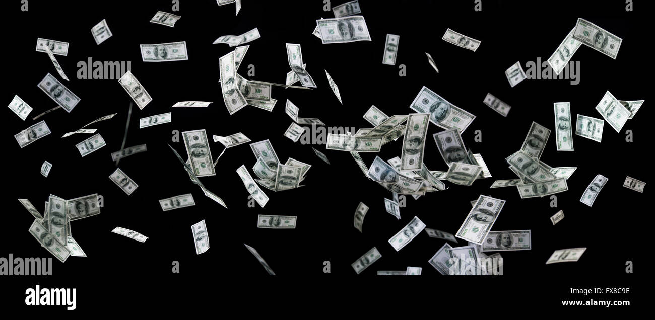 Money flying dollar hi-res stock photography and images - Alamy