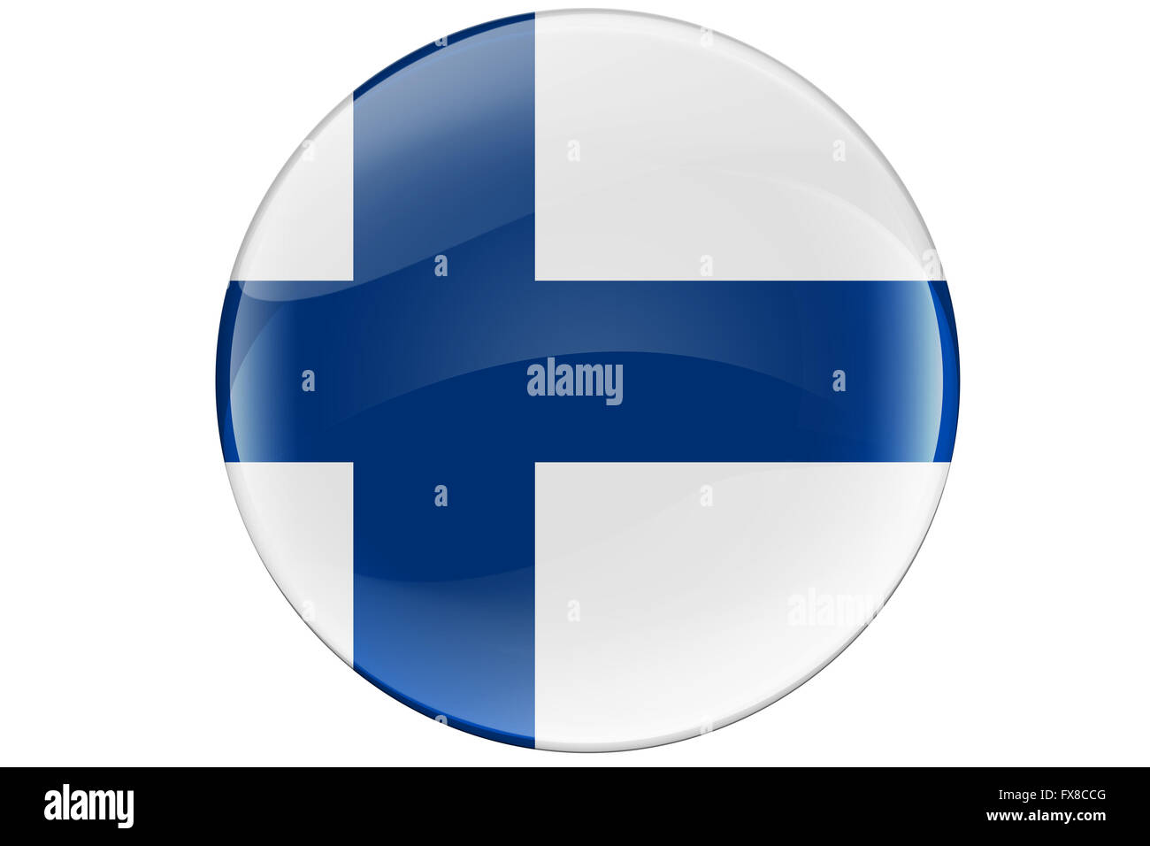 Finland Button Flag Stock Photo - Alamy