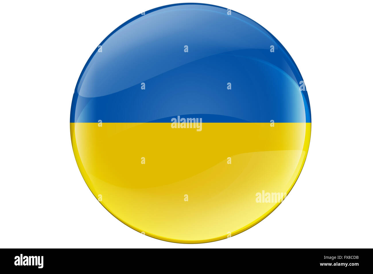 Ukraine Button Flag Stock Photo - Alamy