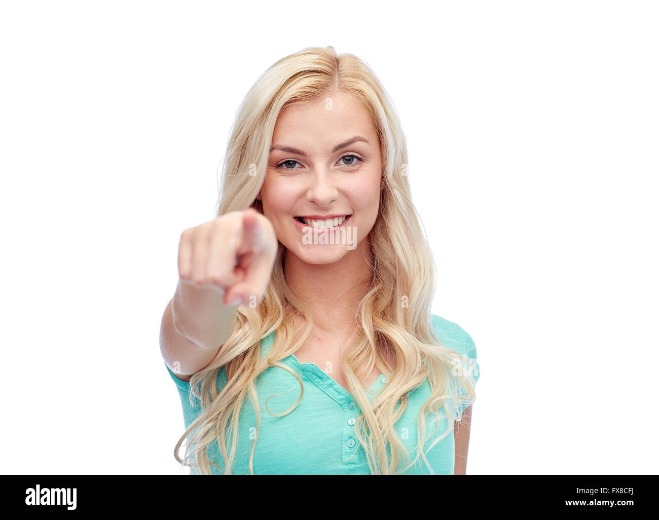 happy young woman pointing finger to you Stock Photo - Alamy happy young woman pointing finger to you Stock Photo - Alamy