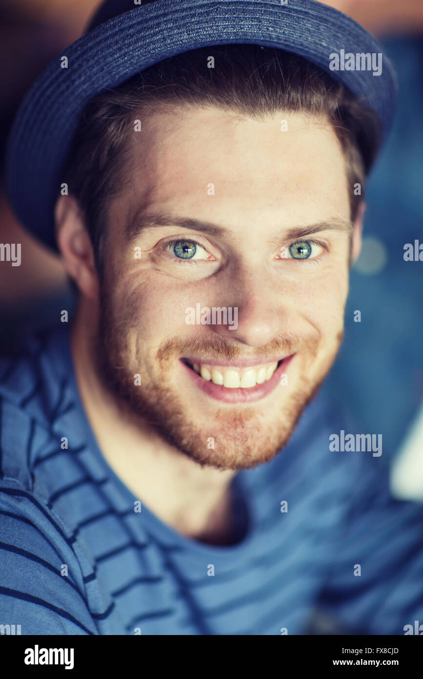 Man striped hat hi-res stock photography and images - Alamy