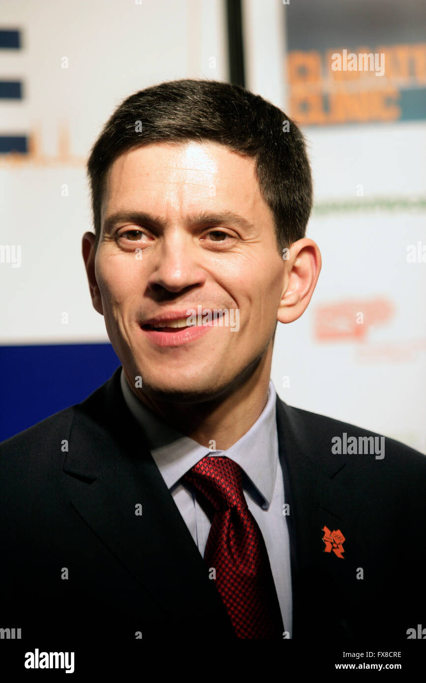 David Miliband, British Labour Party politician, at Labour Party ...