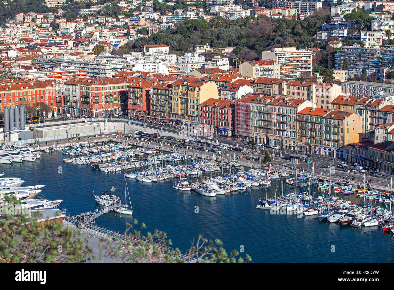 Nice Harbour from above - Cote D Azure - France Stock Photo - Alamy