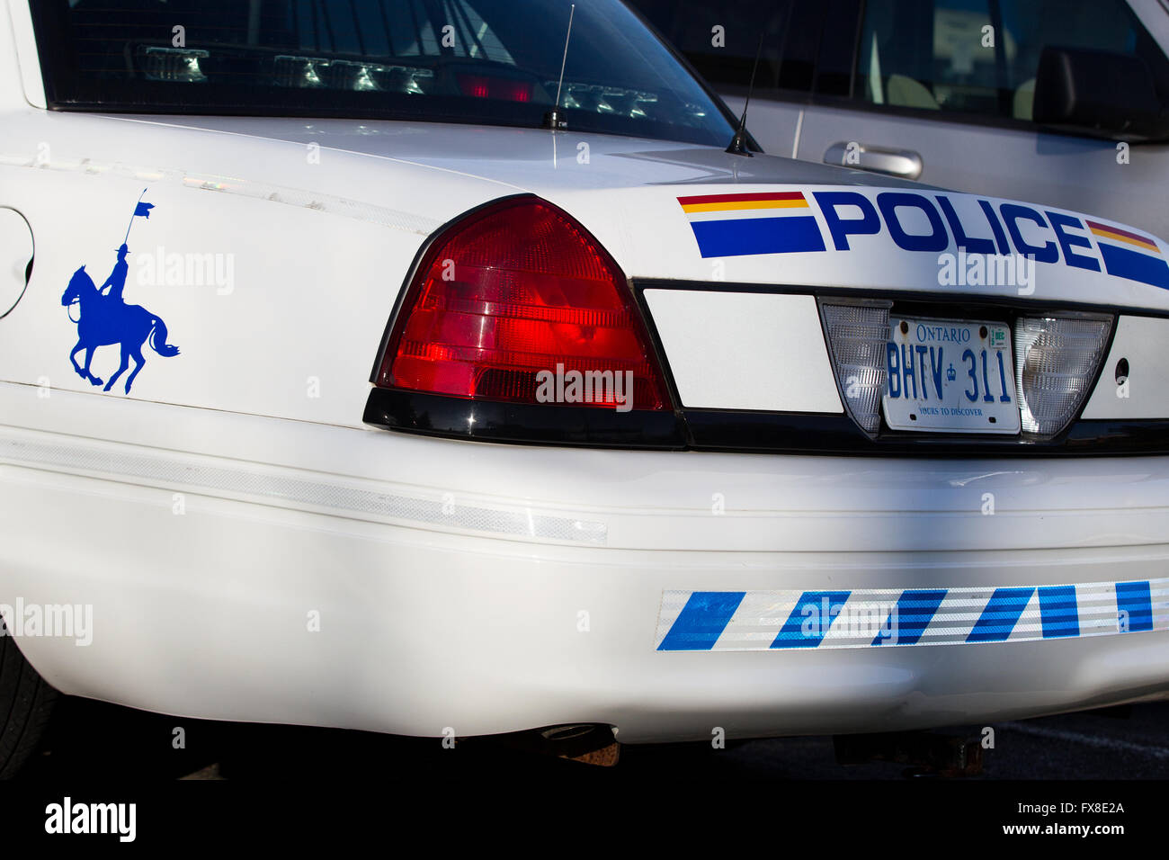 An police cruiser stands at the RCMP detachment in Kingston, Ont., on ...